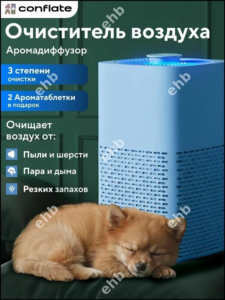 Голубой бестселлер для очистки домашнего воздуха от аллергенов и пыли-11