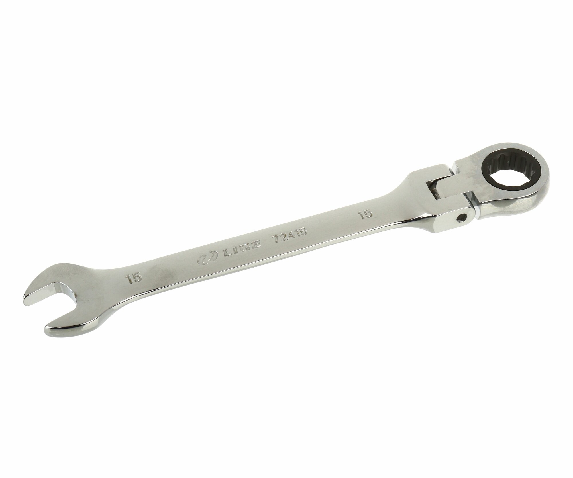 Ключ комбинированный 15мм трещоточный с подвижной головкой LG-72415 LIGE