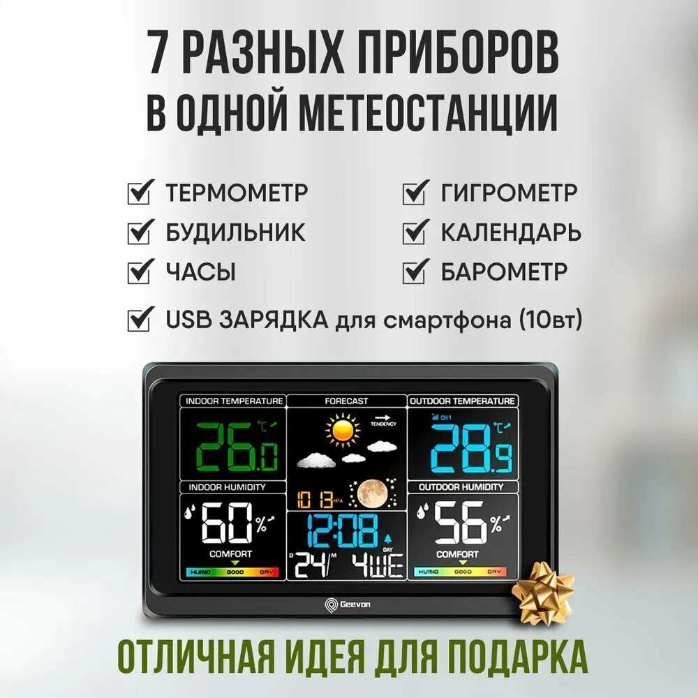 Многофункциональный термогигрометр с оповещением о температуре
