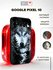 Черный матовый чехол на Google Pixel 10 / Гугл Пиксель 10 с принтом Волк в зимне...