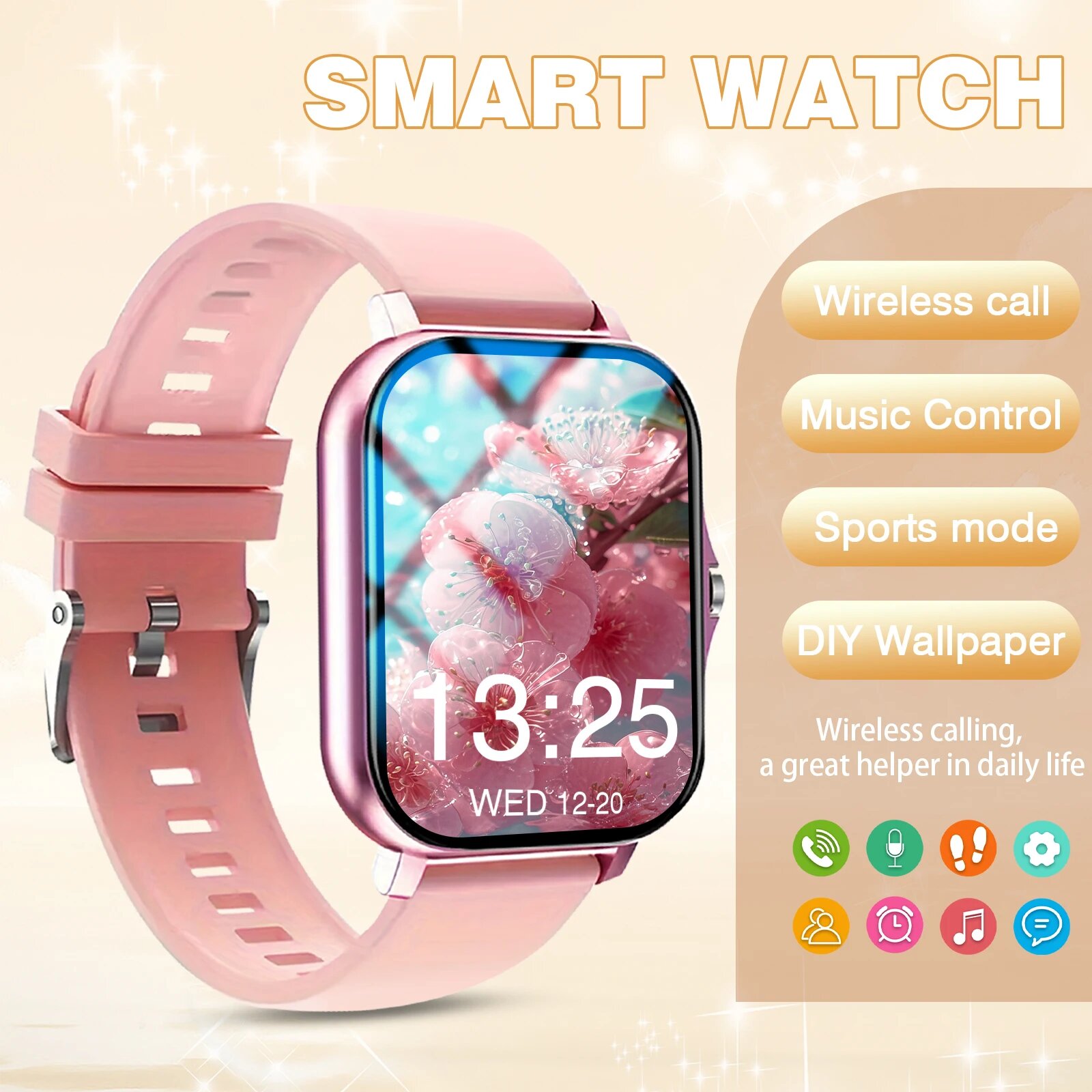 Умные часы H13-Pink для iPhone/Android