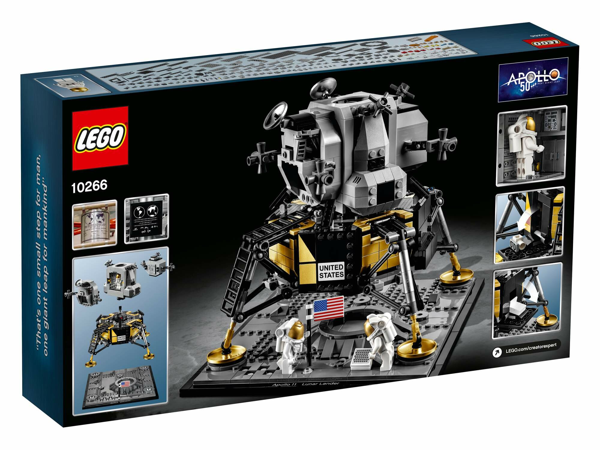 LEGO Конструктор Creator 10266 Лунный модуль корабля Аполлон 11 наса
