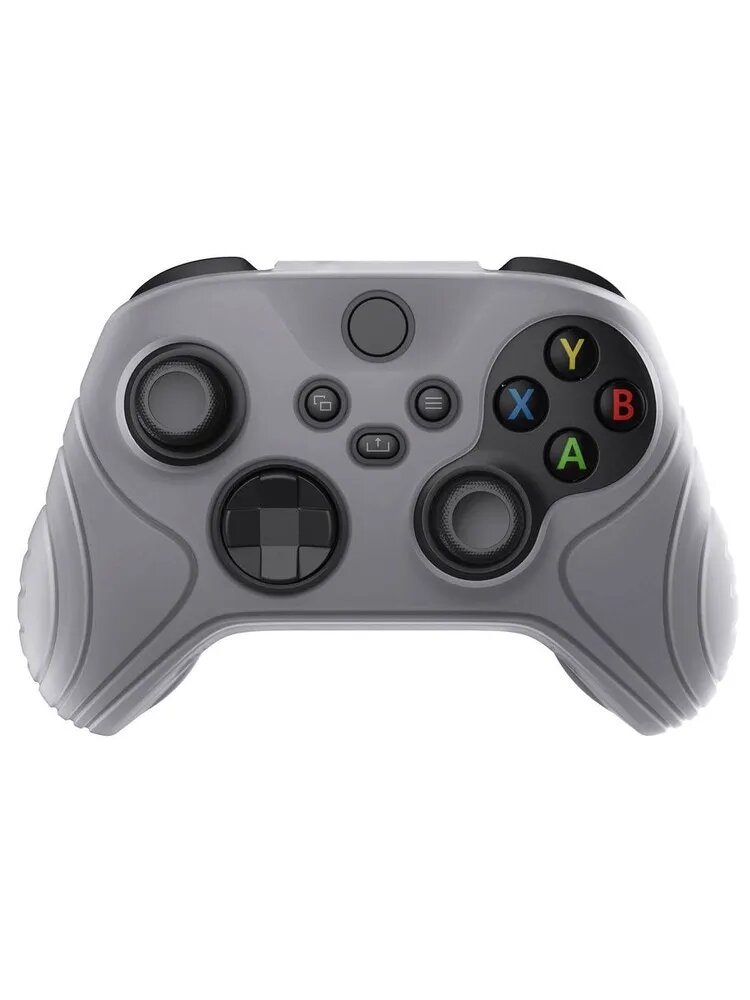 PlayVital Чехол силиконовый для Xbox Series S/X Samurai Edition, (Прозрачный белый) с насадками на стики