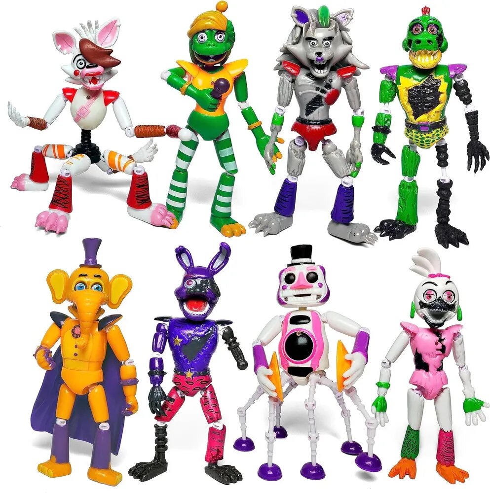 8 шт. игрушек, вдохновленных игрой Five Night at Freddys Ultimate Custom Night