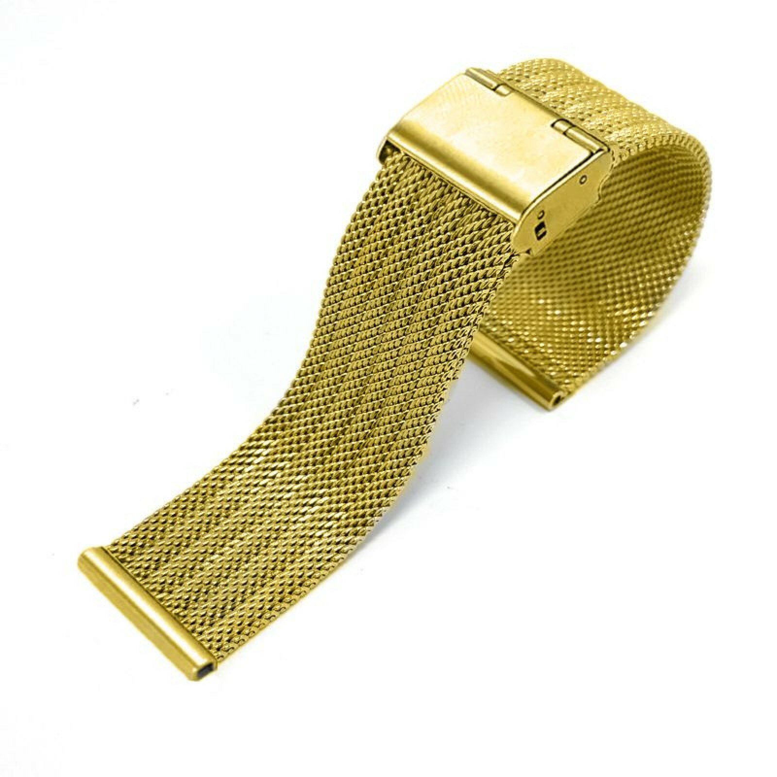 Браслет-сетка MyPads для наручных часов 18 мм, золотой, миланское плетение