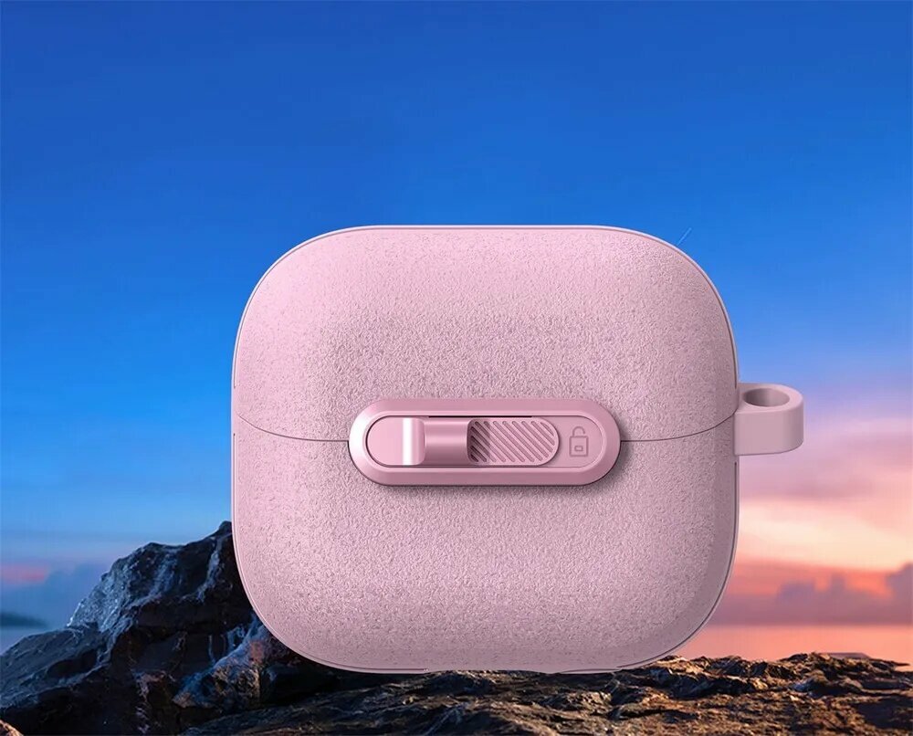Чехол для беспроводных наушников Samsung Galaxy Buds 3 / Buds 3 Pro / Buds 3 FE розовый силикон, защитный, тонкий, удобный в использовании