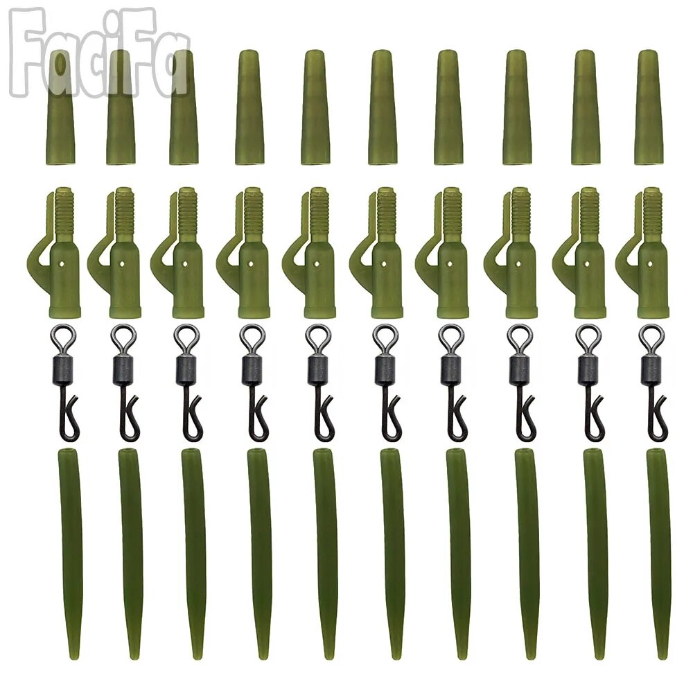 FACIFA 10 комплектов аксессуаров для ловли карпа 10 sets 40 pcs A