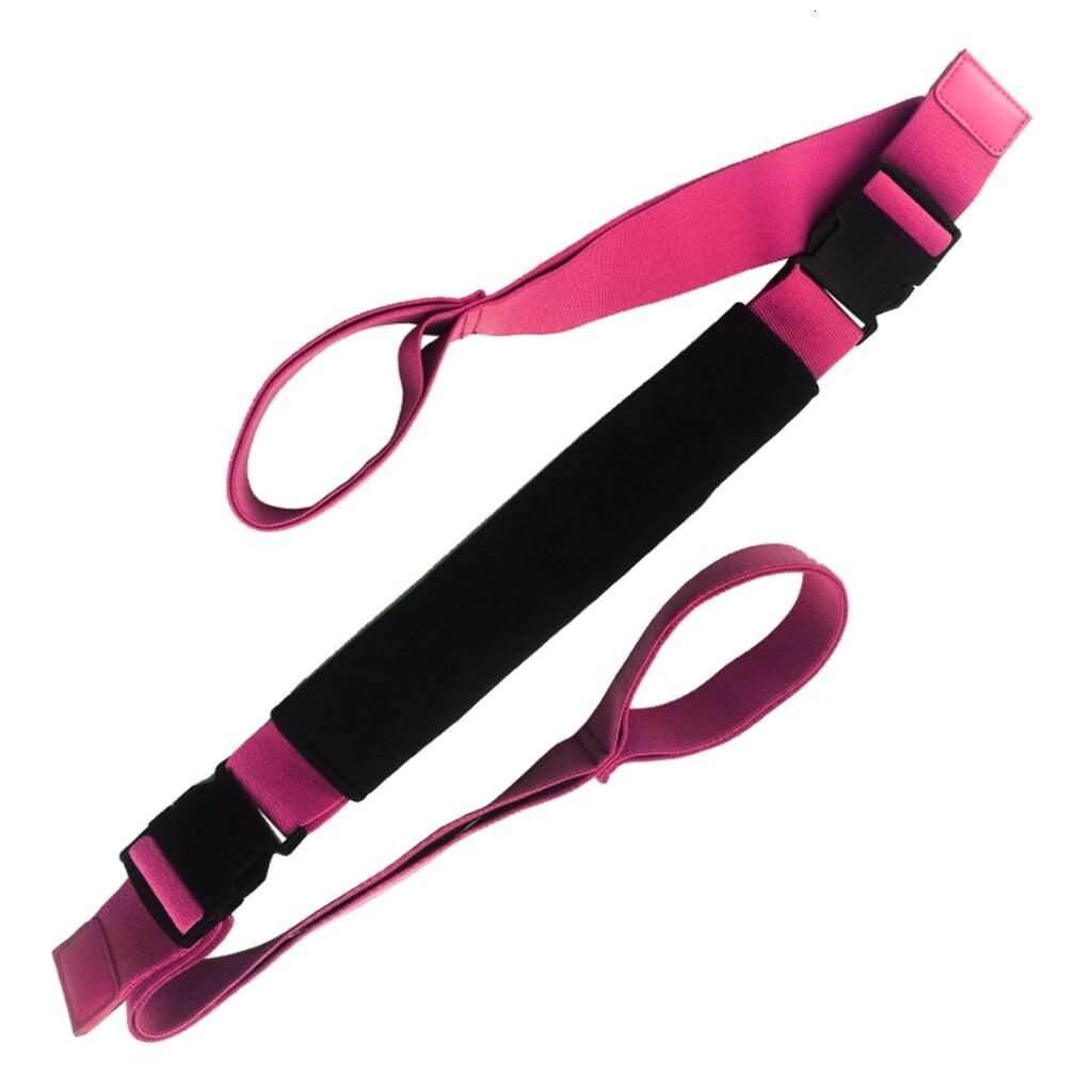 Эластичная лента для йоги и пилатеса, розово-красный