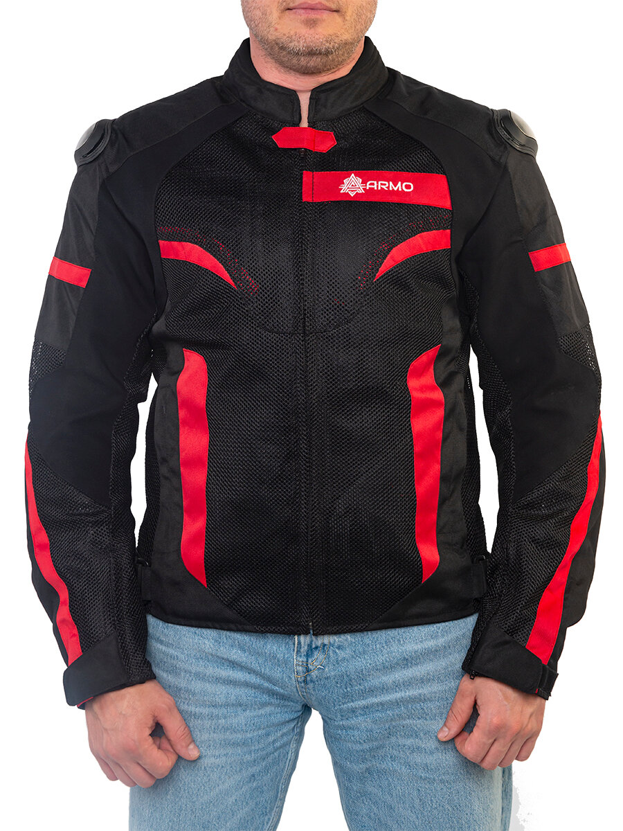 Мотокуртка ARMO Promethey black-red. L. Черный-красный