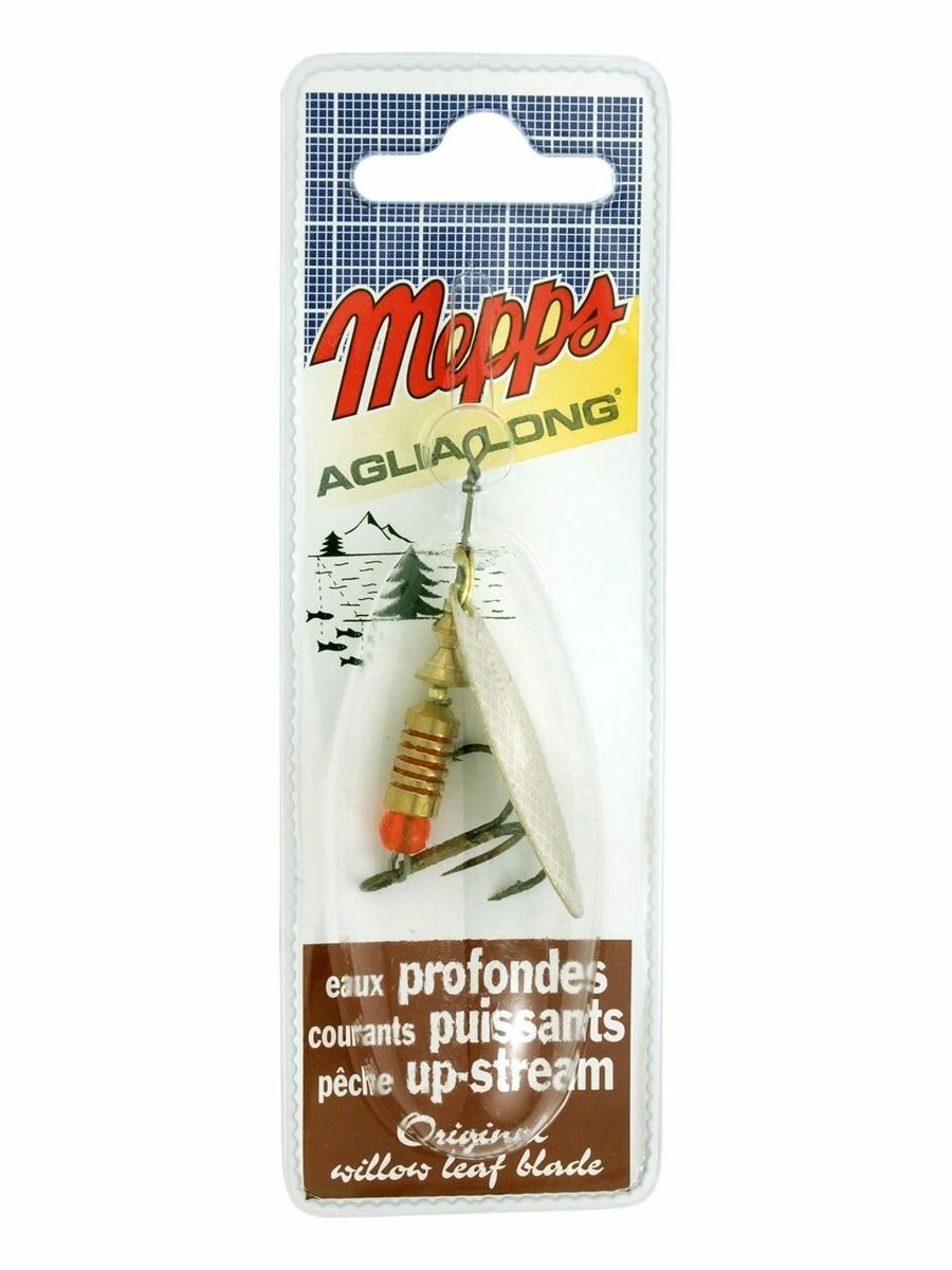 Блесна для рыбалки вращающаяся MEPPS "Aglia Longue AG" №2 (7г) блистер