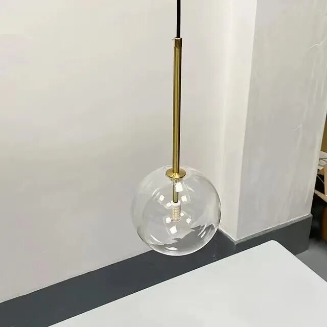 Люстра Ronaldo lighting, G4, 5 Вт, подвесная, стеклянный плафон, золото