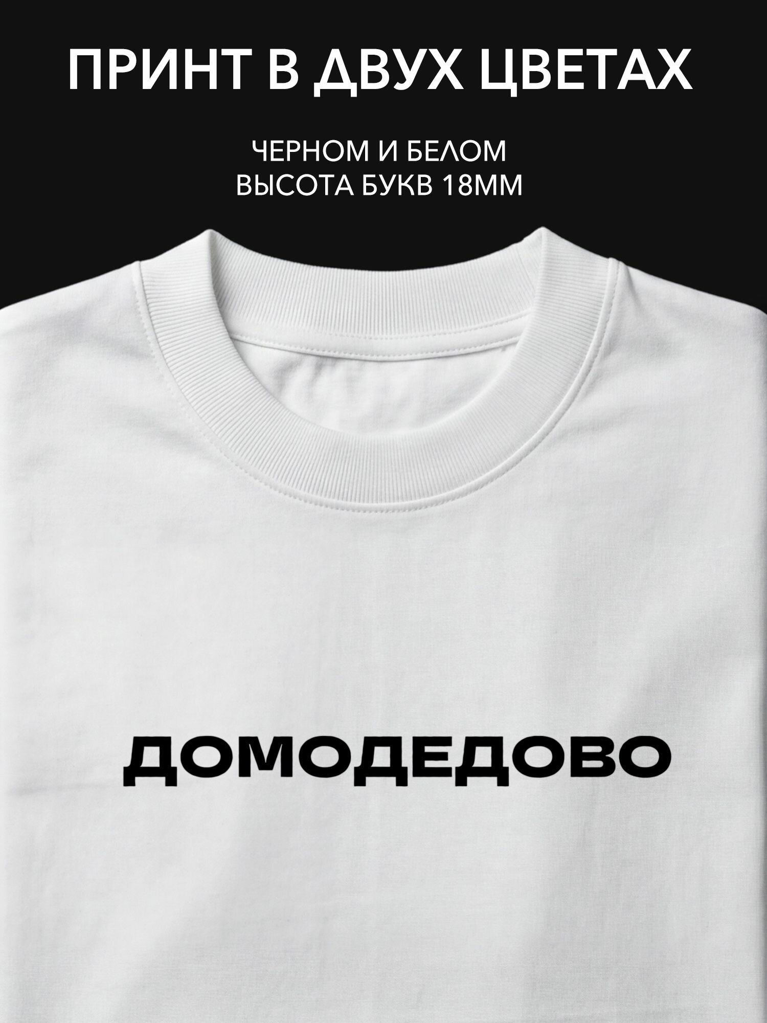 Термонаклейка с надписью 'Домодедово' для принта на футболку и одежду