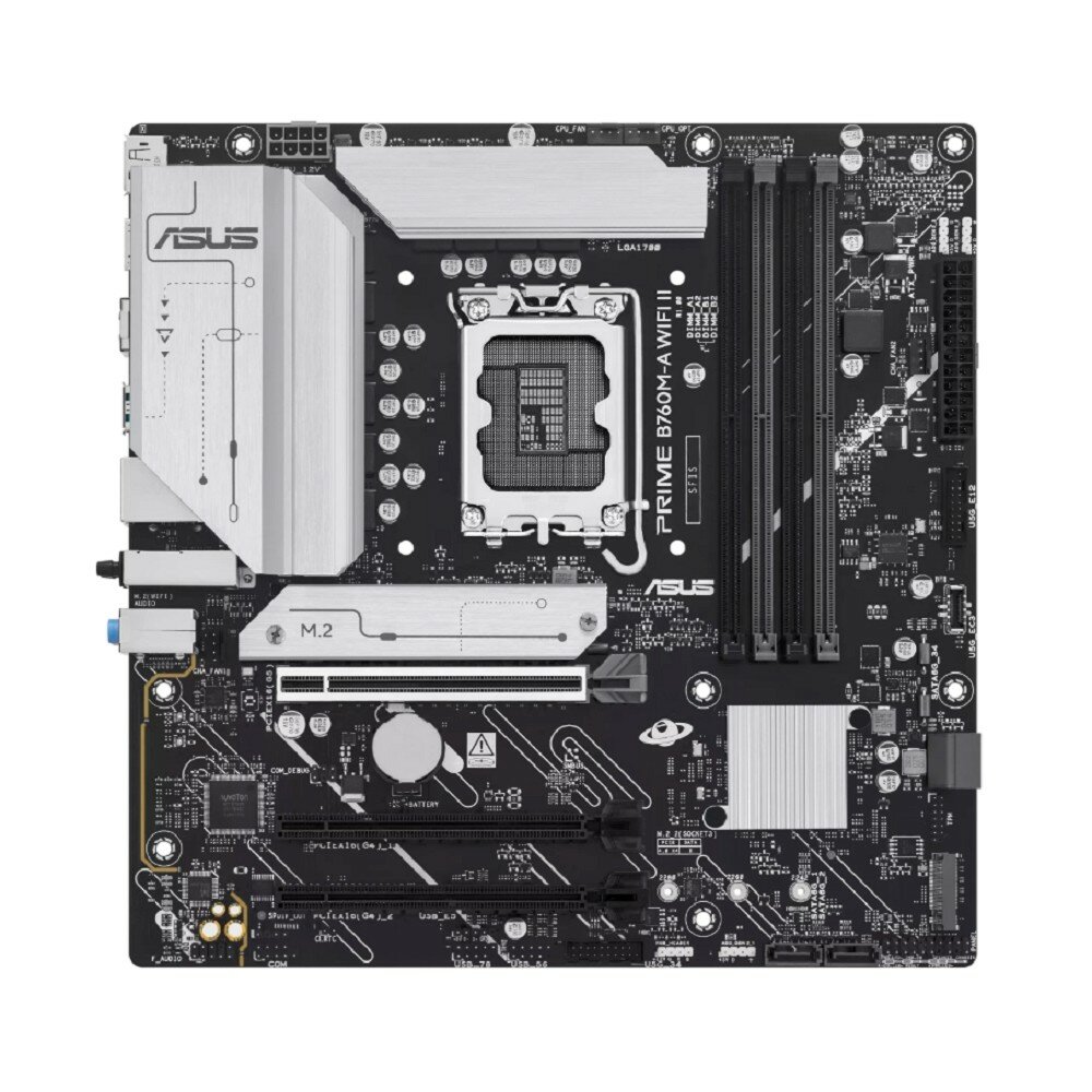 ASUS Материнская плата PRIME B760M-A WIFI II LGA 1700 4хDDR V 2хM.2