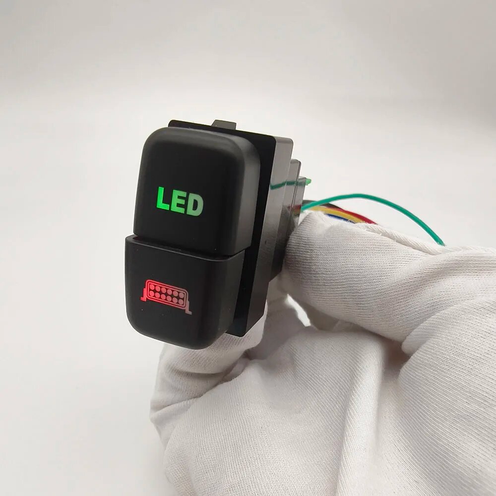 Светодиодный переключатель LED, черный, 1 шт.