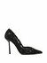Туфли Le Silla Lace pointed heeled pumps, размер 37, black/black