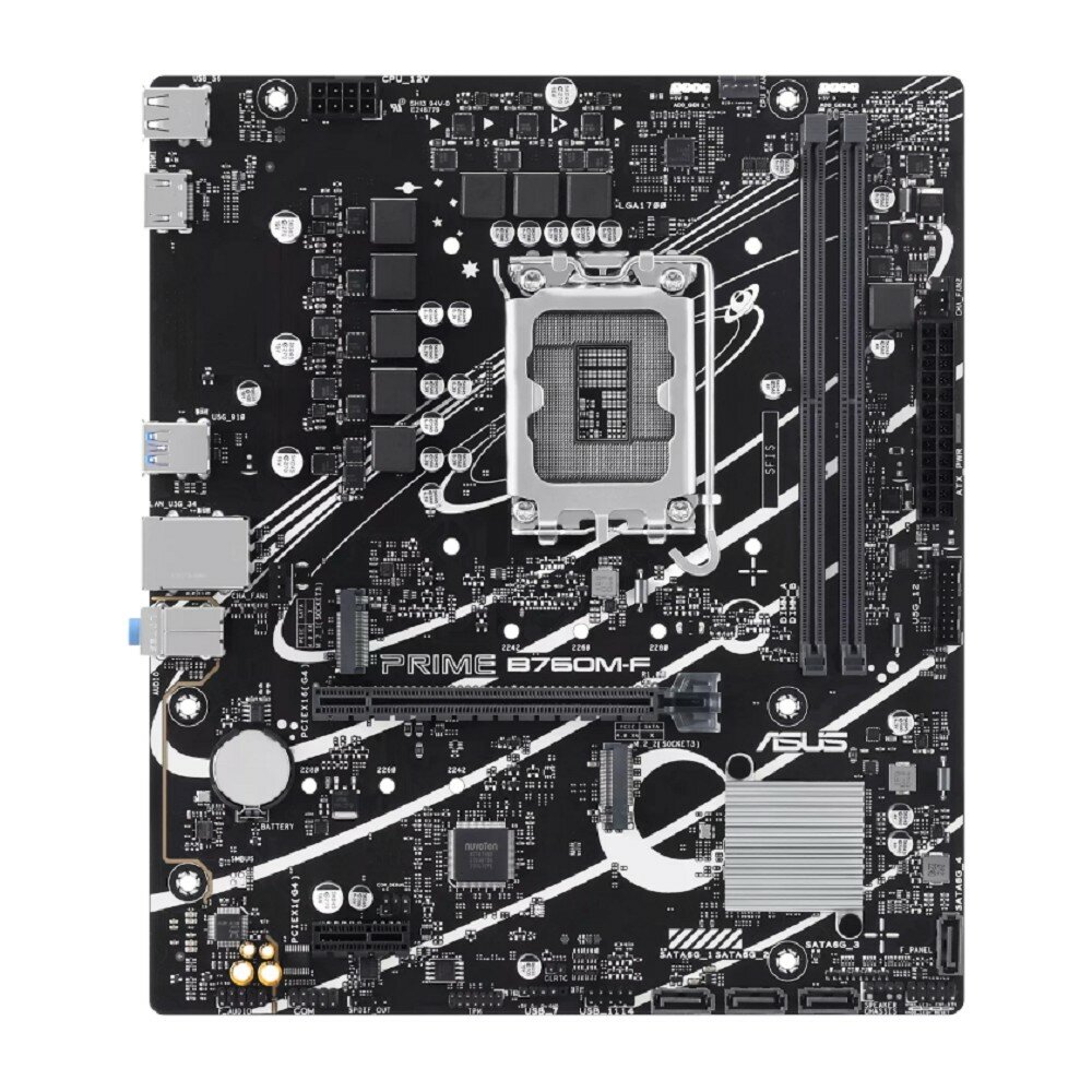 ASUS Материнская плата PRIME B760M-F LGA 1700 2хDDR V 2хM.2