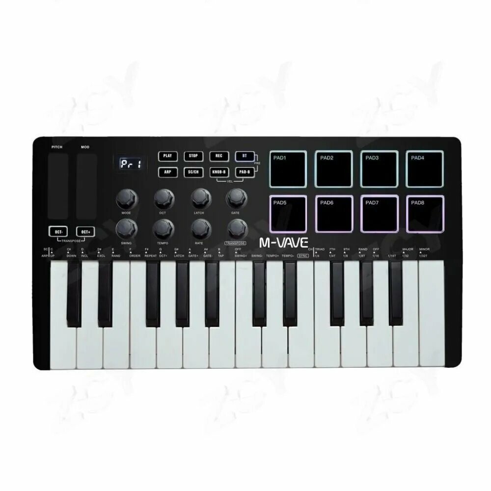 M-VAVE MIDI SMK-25 25-ключ USB Контроллер MIDI-клавиатуры Музыкальные Клавишные Инструменты