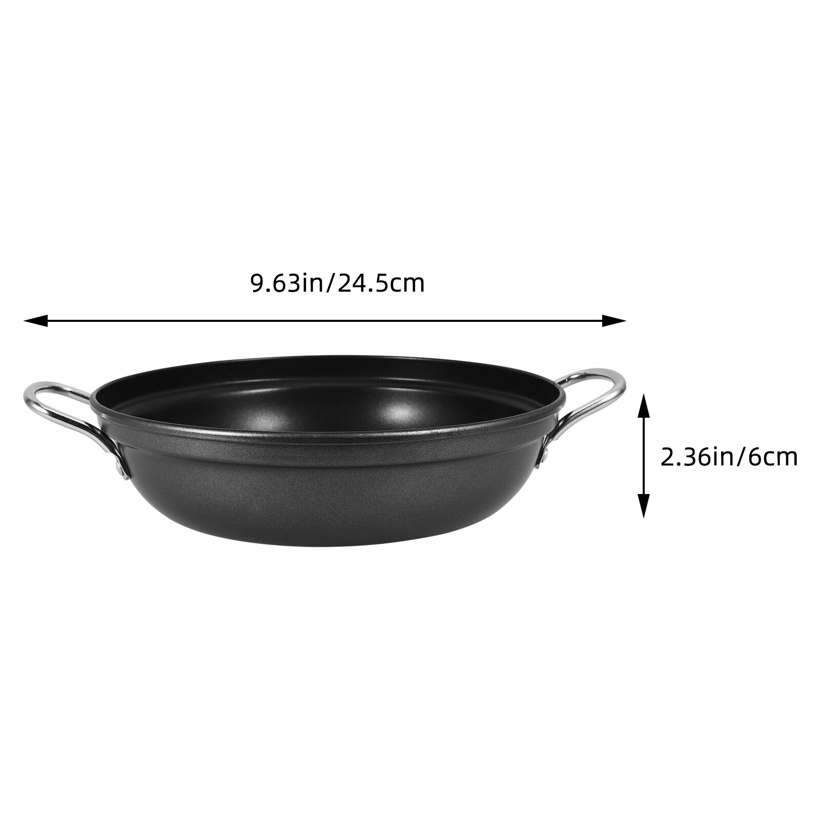 Корейский Котел Для Приготовления Рамена С Двойной Ручкой Из Железа 24.50X24.00X6.00Cm