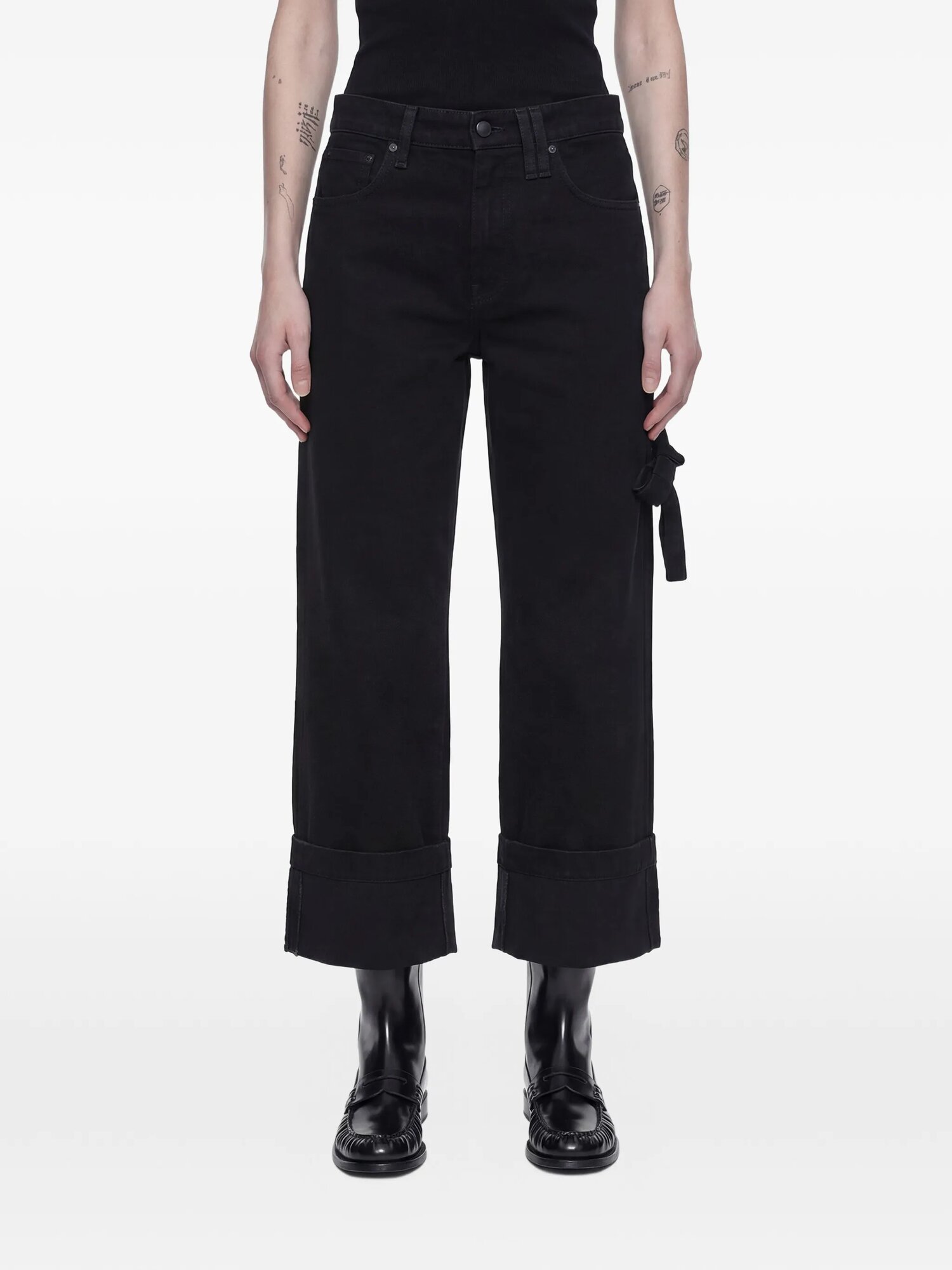 Джинсы Tie detail cropped jeans 