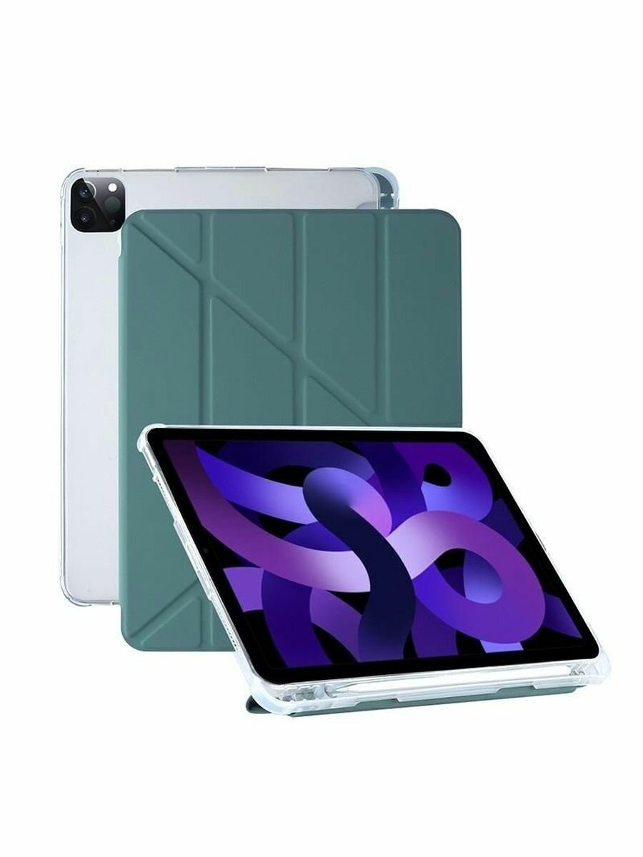 Чехол для iPad Pro 11 (2018-2022) Y-Сложение ModMac Clear Case Dark Green