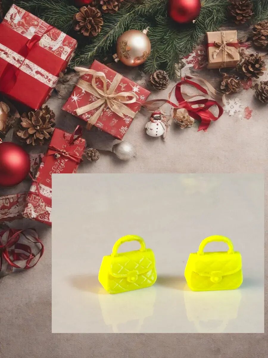 Набор миниатюр "Сумочка" - 2 шт, для ватной игрушки