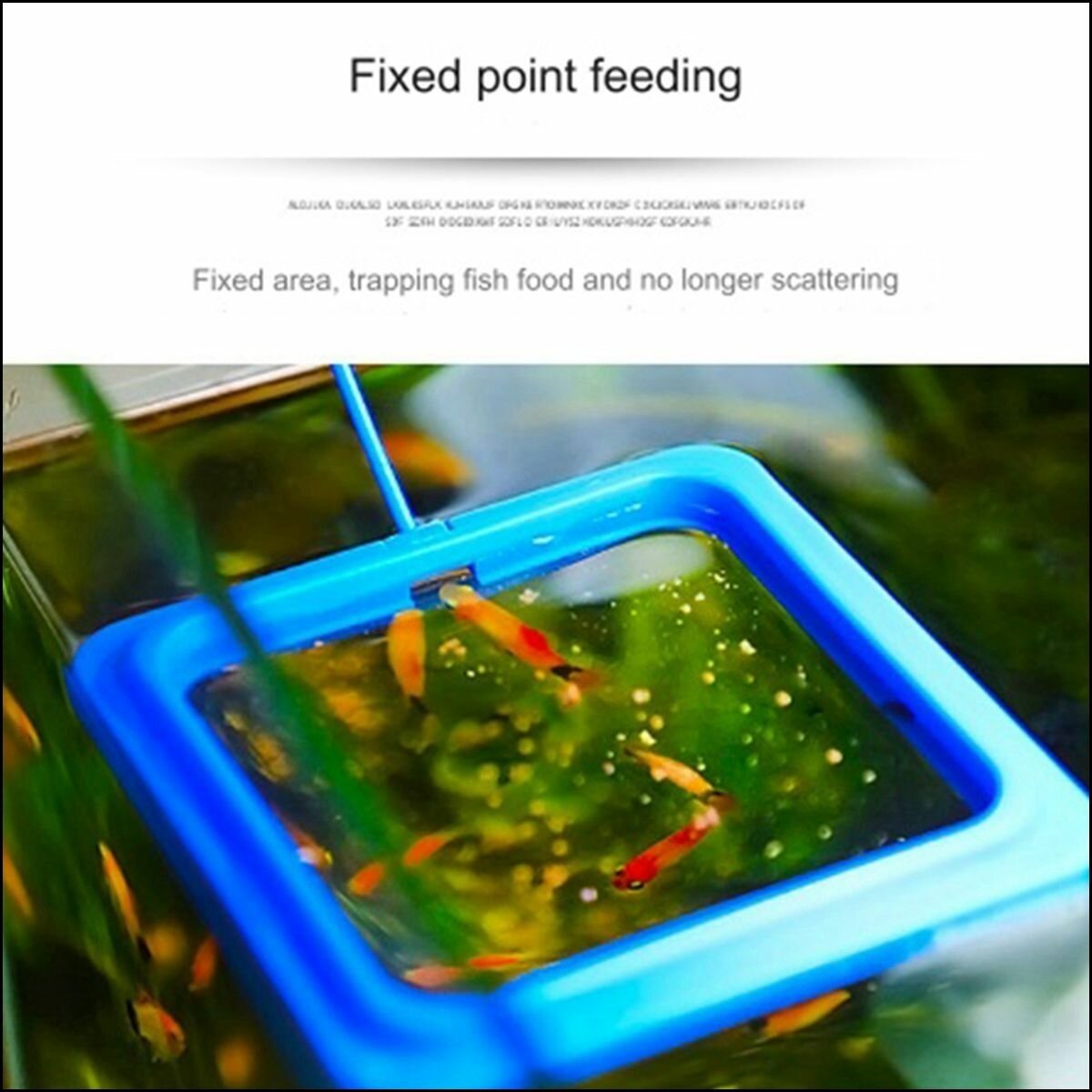 Кормушка для рыбок, плавающая круглая кормушка с присоской, простая в установке, для аквариума, синяя