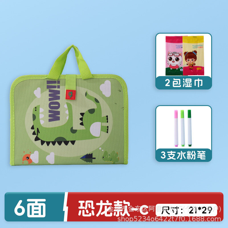 Портативная детская доска для рисования с 6 стираемыми сторонами для малышей, многоразовая игрушка для детей