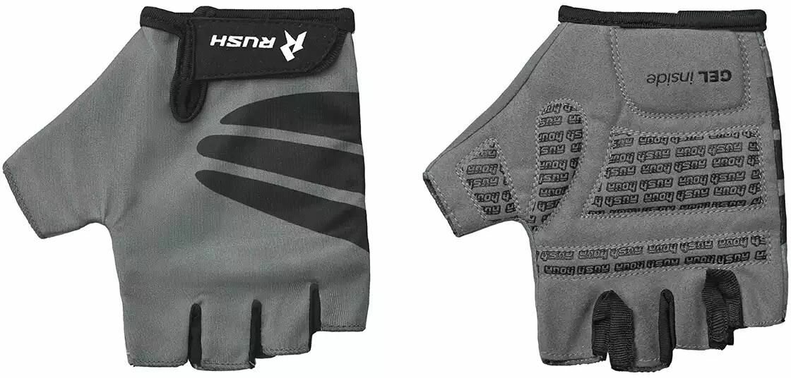 Велоперчатки RUSH HOUR Standart Gel, размер M, воздухопроницаемые, серые