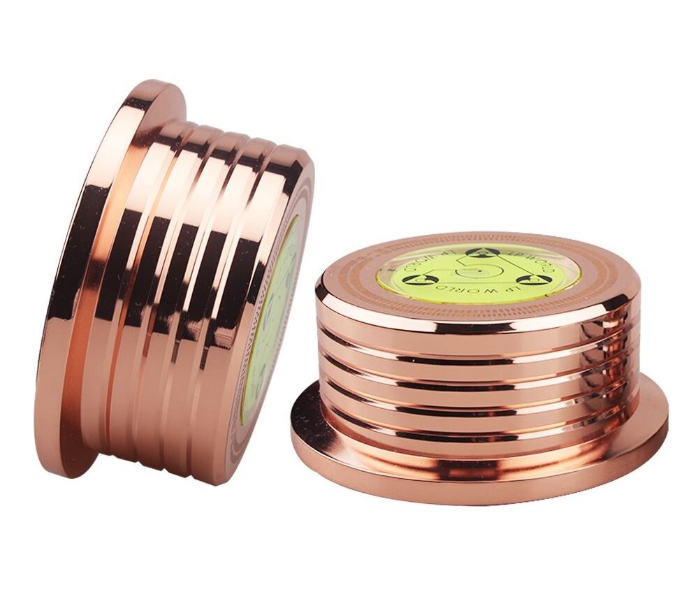 Клемп (прижим) для проигрывателей пластинок с уровнем проигрыватель виниловых пластинок LP из алюминиевого сплава