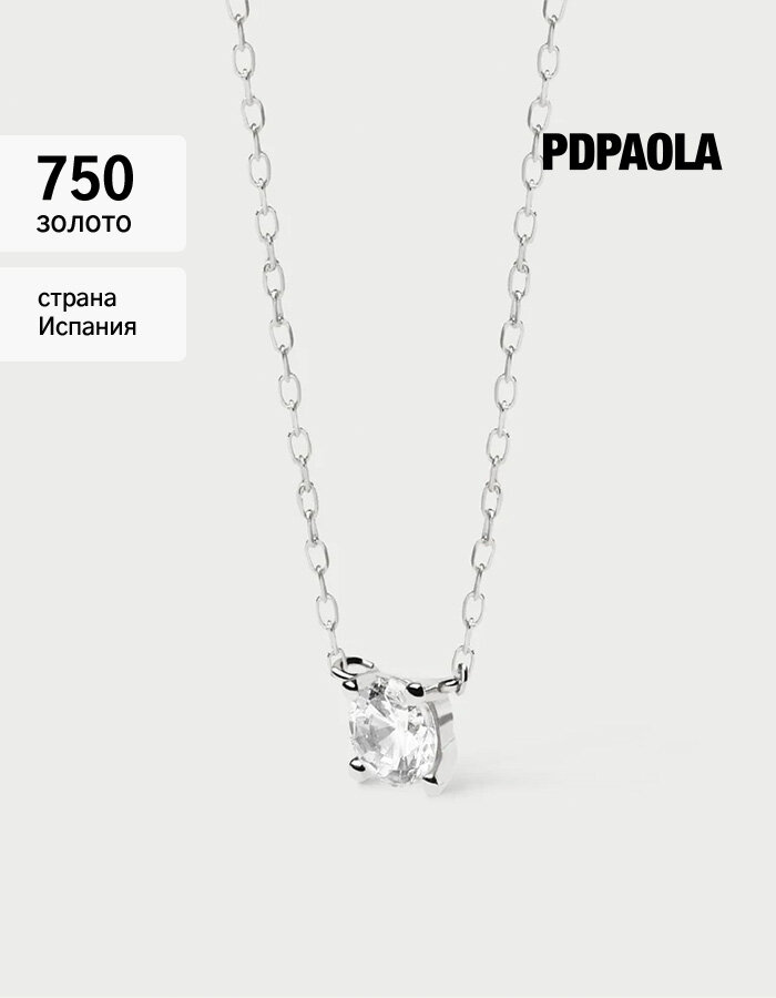 Колье, белое золото, 750 проба