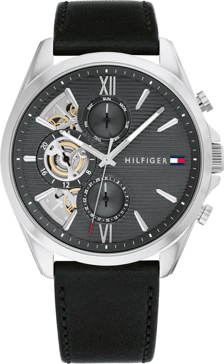 Наручные часы TOMMY HILFIGER, серебряный, черный — фото 1
