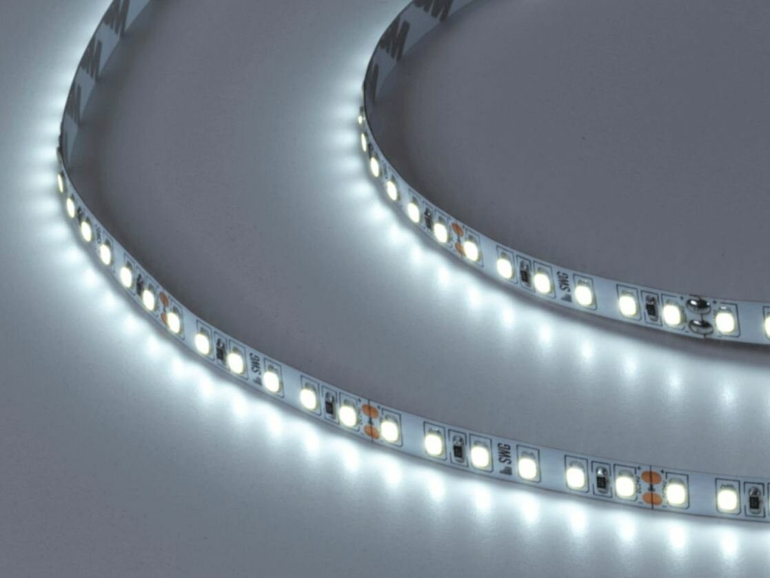 Светодиодная лента SWG "SWG2120-24-9.6-W-M" 24V IP20 SMD2835 9.6 Вт/м, 900 Лм/м, 120 диодов на 1 метр, ширина 8 мм, цвет холодный белый