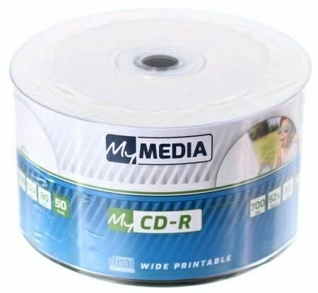 Диск CD-R MyMedia 700 Mb, 52х Pack wrap 50 шт Printable (69206)