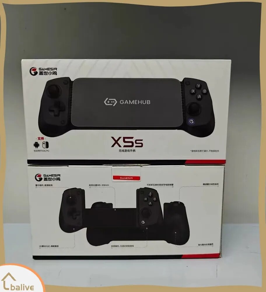 Беспроводной мобильный геймпад GameSir X5s для Android, iOS и PC, черный матовый