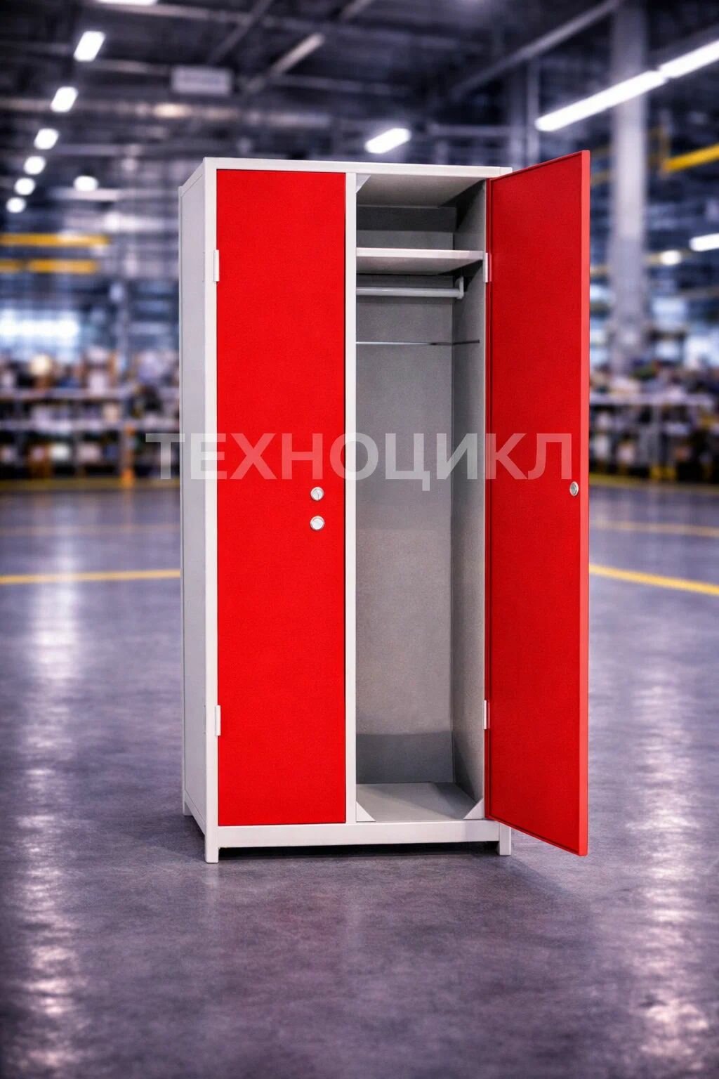ШОМ-03-04 шкаф для одежды 1850х800х500 мм собранный сварной техноцикл