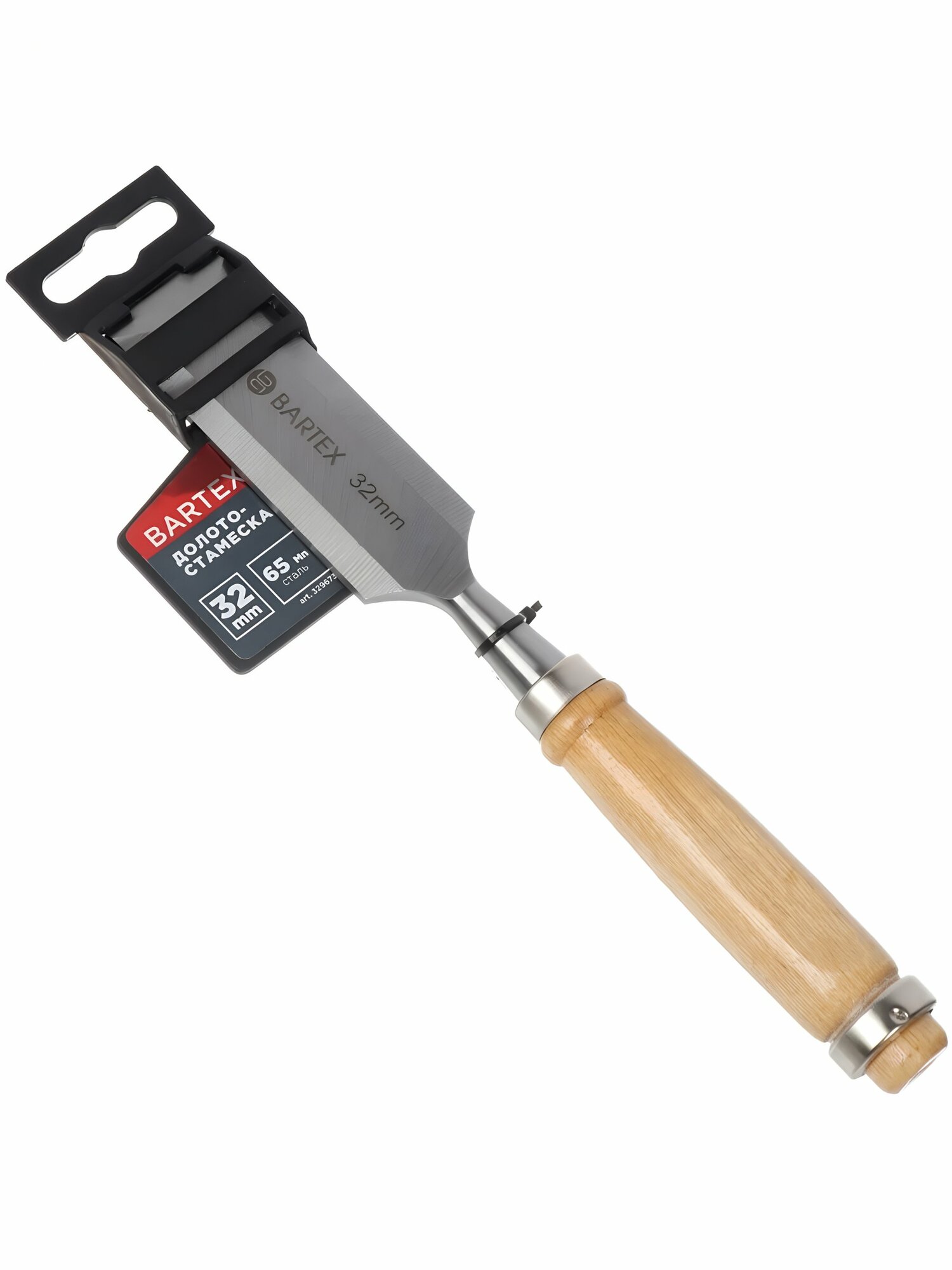 Долото-стамеска Bartex 1248332, 32 мм, деревянная рукоятка, Китай