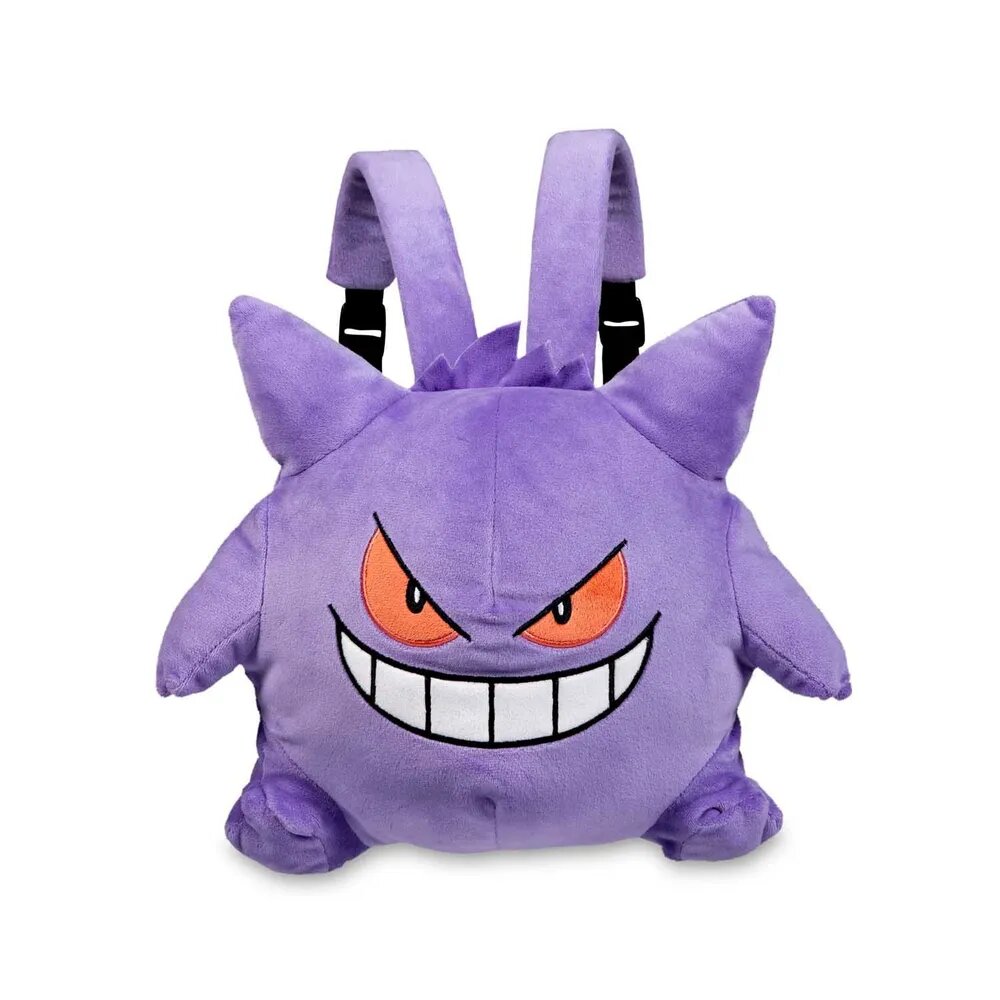 Рюкзак Pokemon Gengar Плюшевый для детей, фиолетовый, мягкий ранец, 27x34x27 см, детский подарок