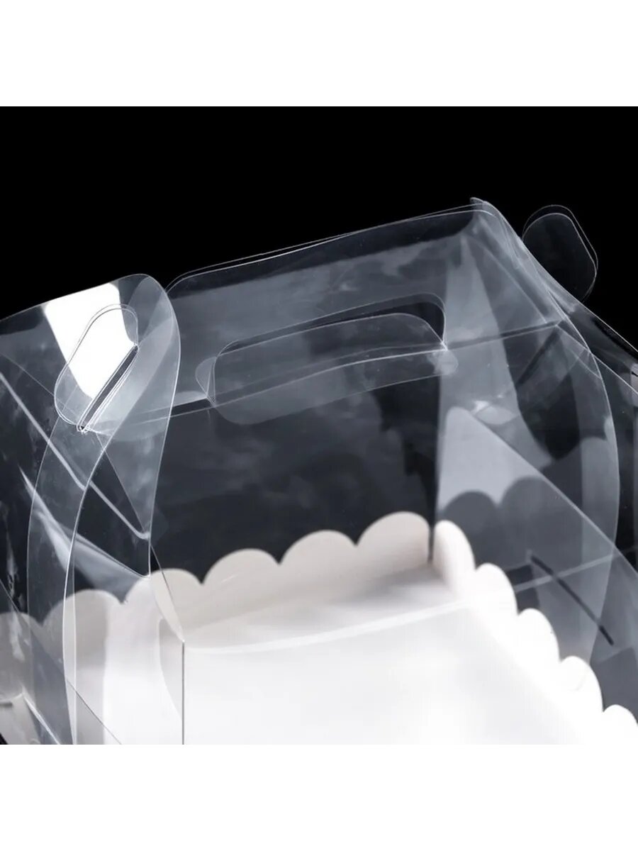 Элегантная прозрачная коробка для тортов