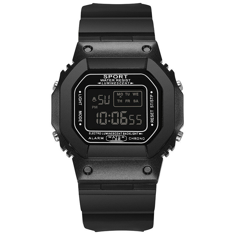 Trendy unicorn электронные часы для молодежи с квадратным циферблатом и индикатором черный