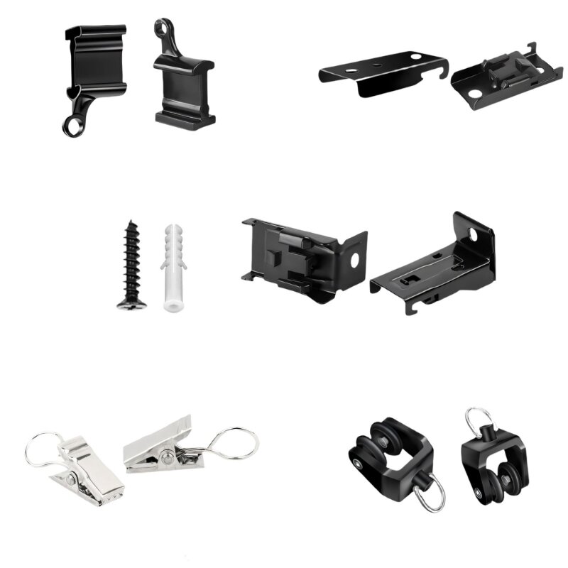 Аксессуары Для Потолочных Карнизов Гибкая Карнизовая Дорожка Настенные Кронштейны Для Крепления Гибких Карнизов Комплект Оборудования