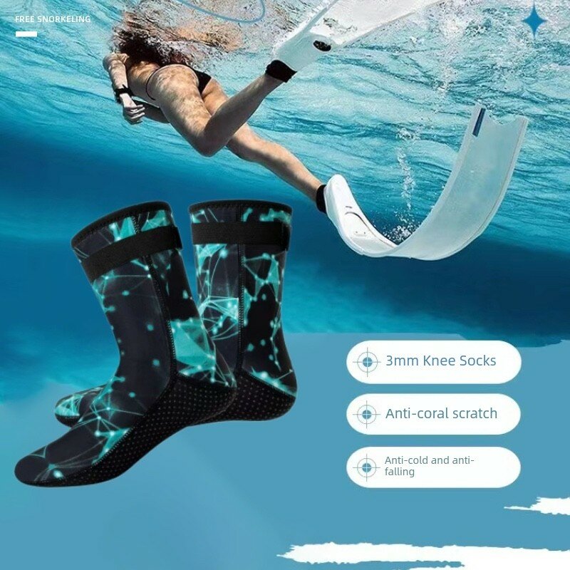 Звездный узор дайвинг-носки для мужчин и женщин, противоскользящие, водонепроницаемые, толщина 3 мм, теплые зимние