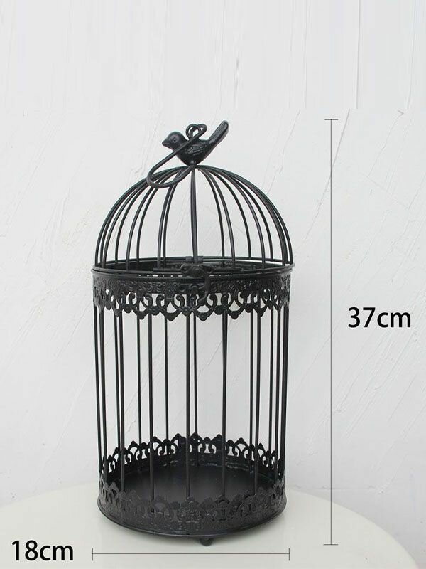 Декоративная клетка для птиц (3 размера) - кованое железо, прованс стиль, для цветов/декора