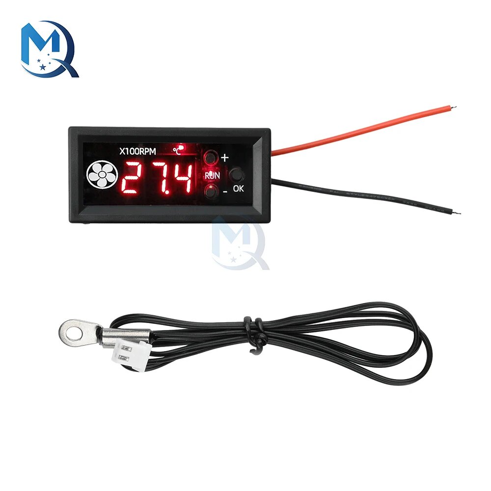 Тахометр цифровой 2.74 RPM, красный, черный провод