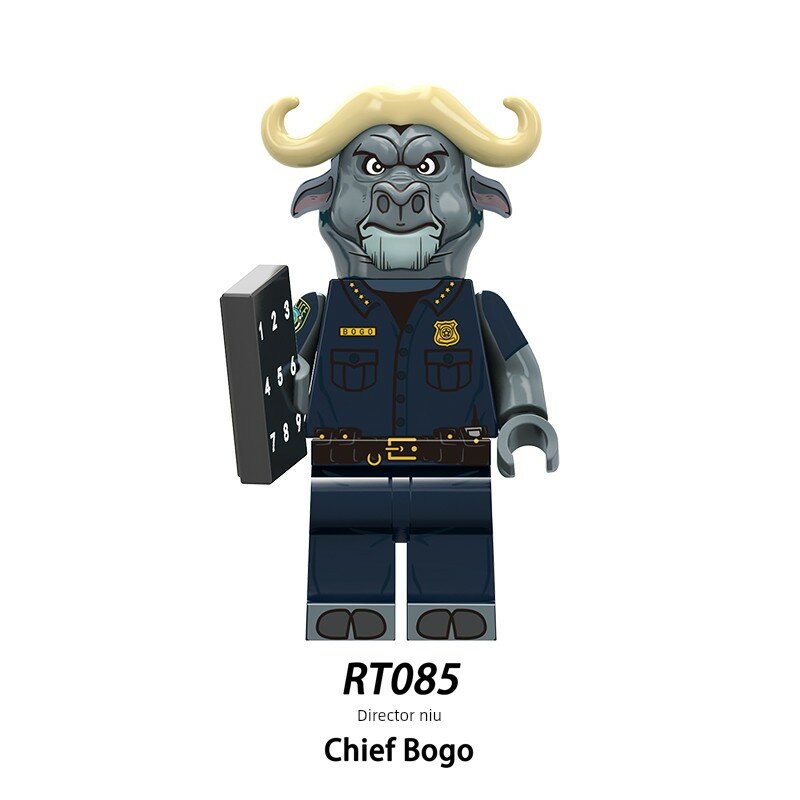 Zootopia LEGO Минифигурка Мэр Корова, Сборная Игрушка для Коллекционеров