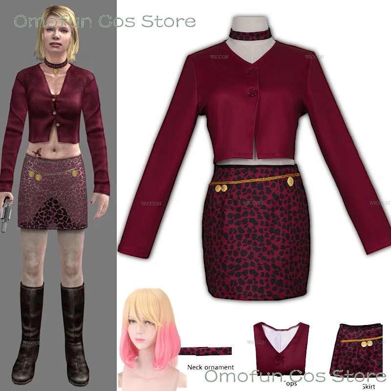 Костюм Мария Silent Hill 2, бордовый, M