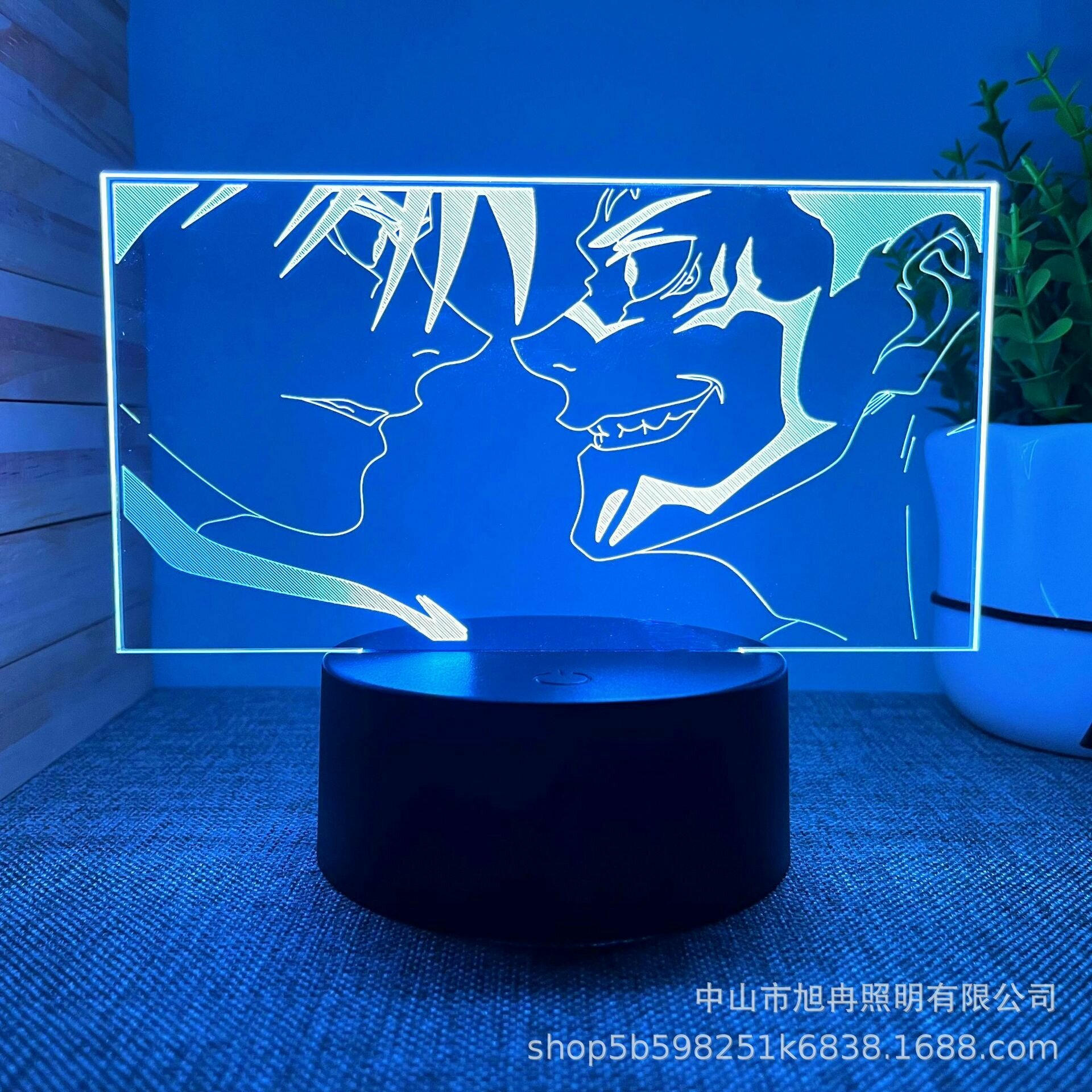Ночник Jujutsu Kaisen 3D с USB, чёрный, сенсорное управление, 7 цветовых режимов для спальни