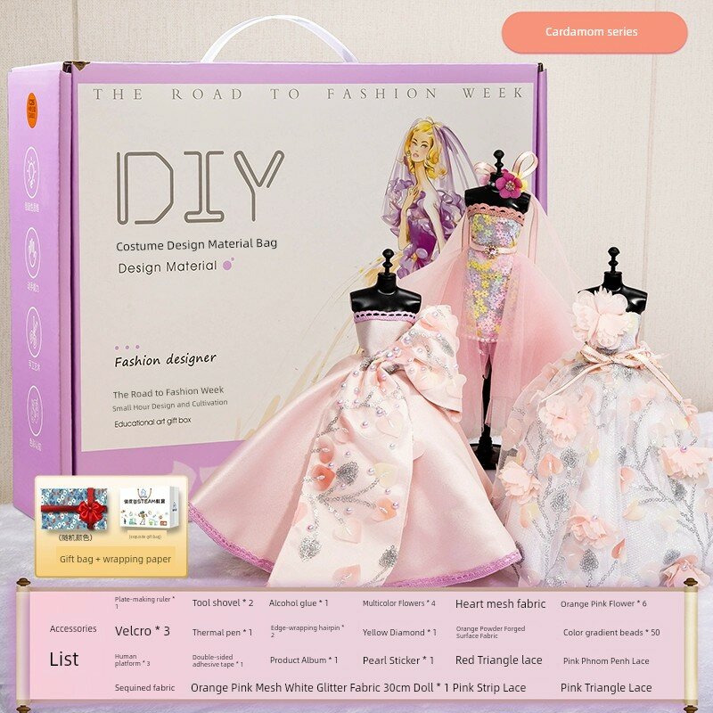 Набор для рукоделия DIY: Костюм для девочек, тема 'Молодая девушка' - Подарок на день рождения для детей 6-12 лет