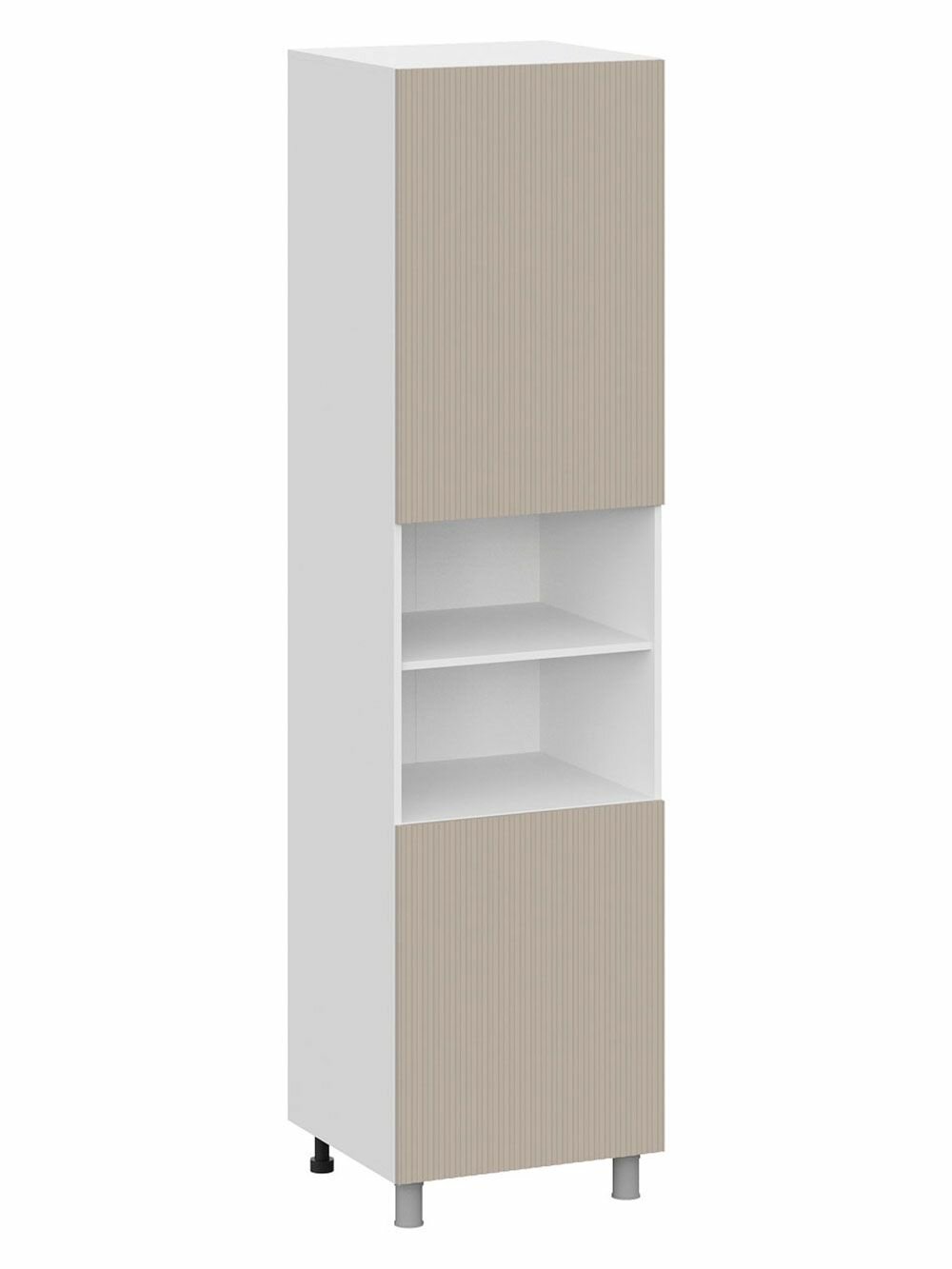 Кухонный модуль напольный, пенал под духовку Стайер 60х56.2х214 см, Белый / Меланж