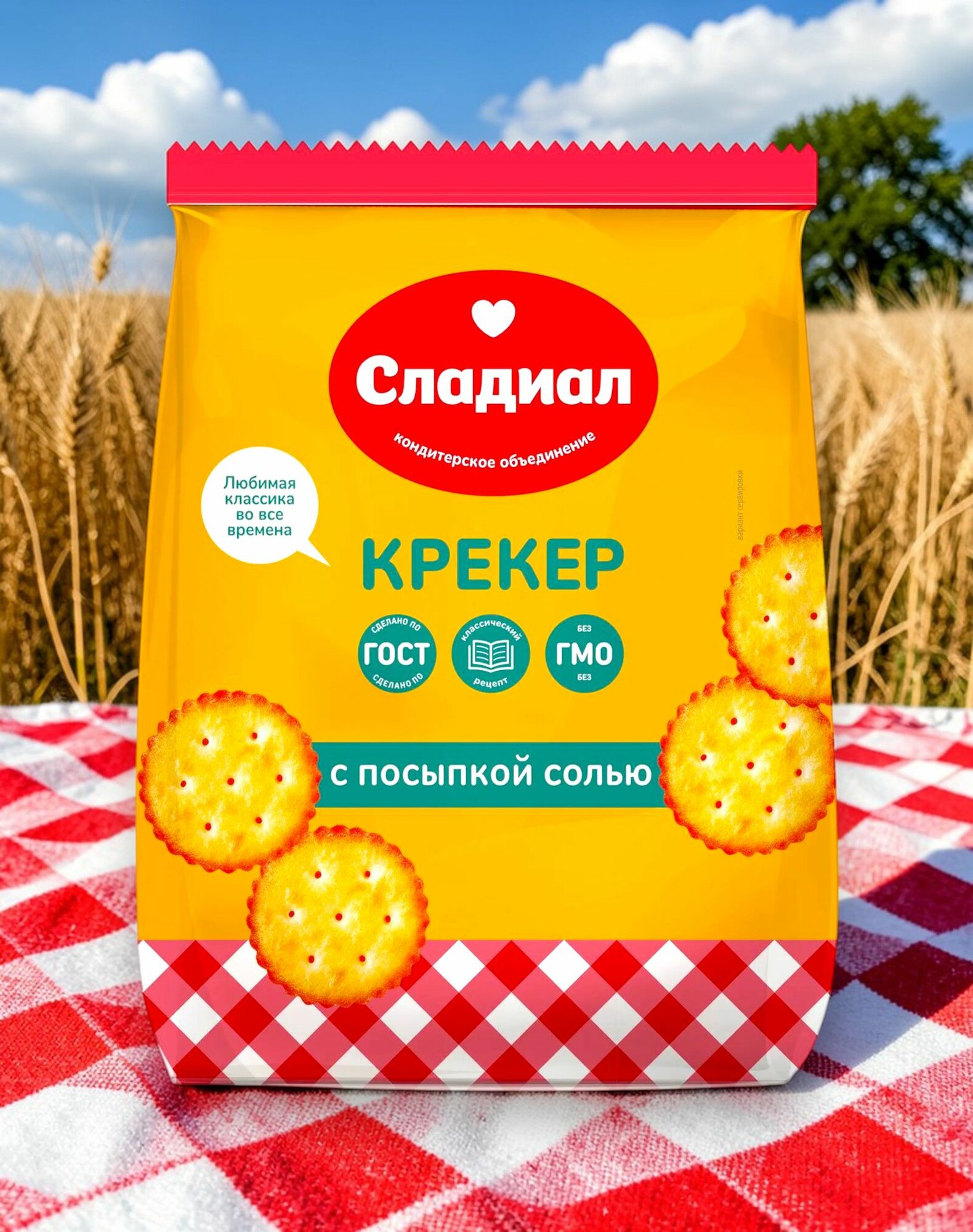 Крекер Сладиал с посыпкой солью, 500гр