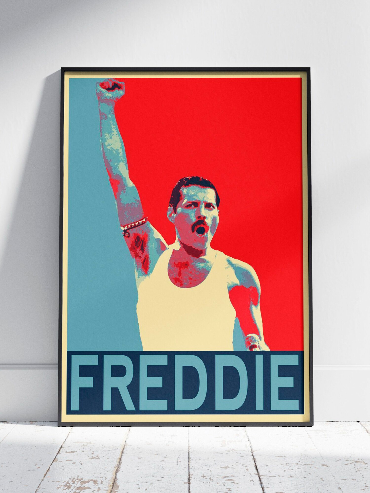 Плакат на стену для интерьера Фредди Меркьюри (Freddie Mercury 2) - Постер по музыке и артисту формата A4 (21x30 см)